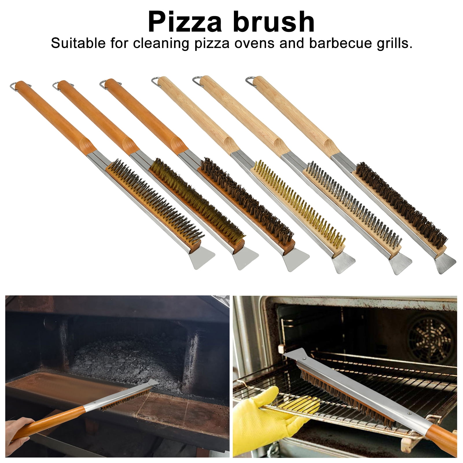 Aruwei Pizza Oven Brush 53.5cm Long Professional Pizza Oven Cleaner ...