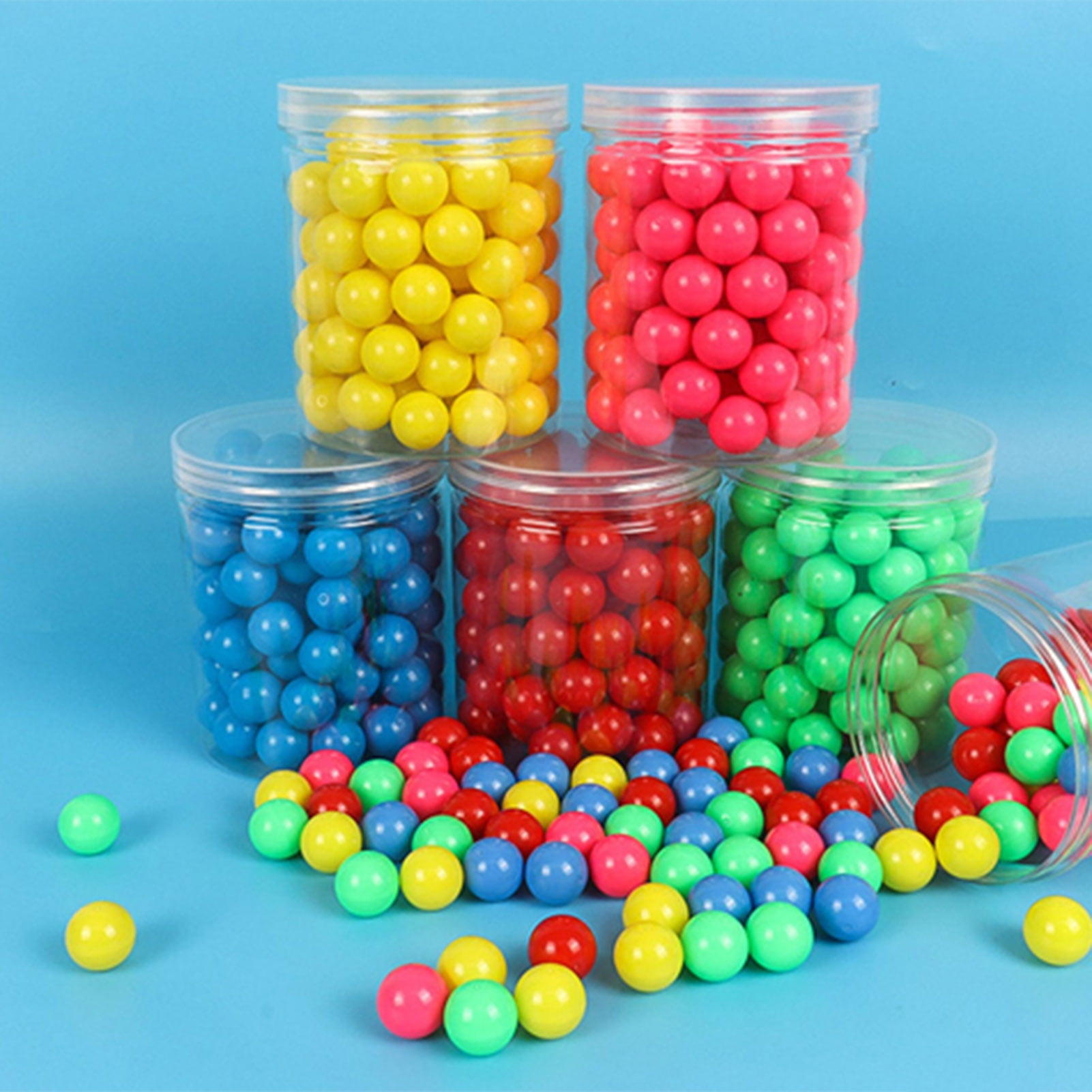Aruwei Plastic Ball, 100 Pcs Counting Balls 2cm Small Smooth ...