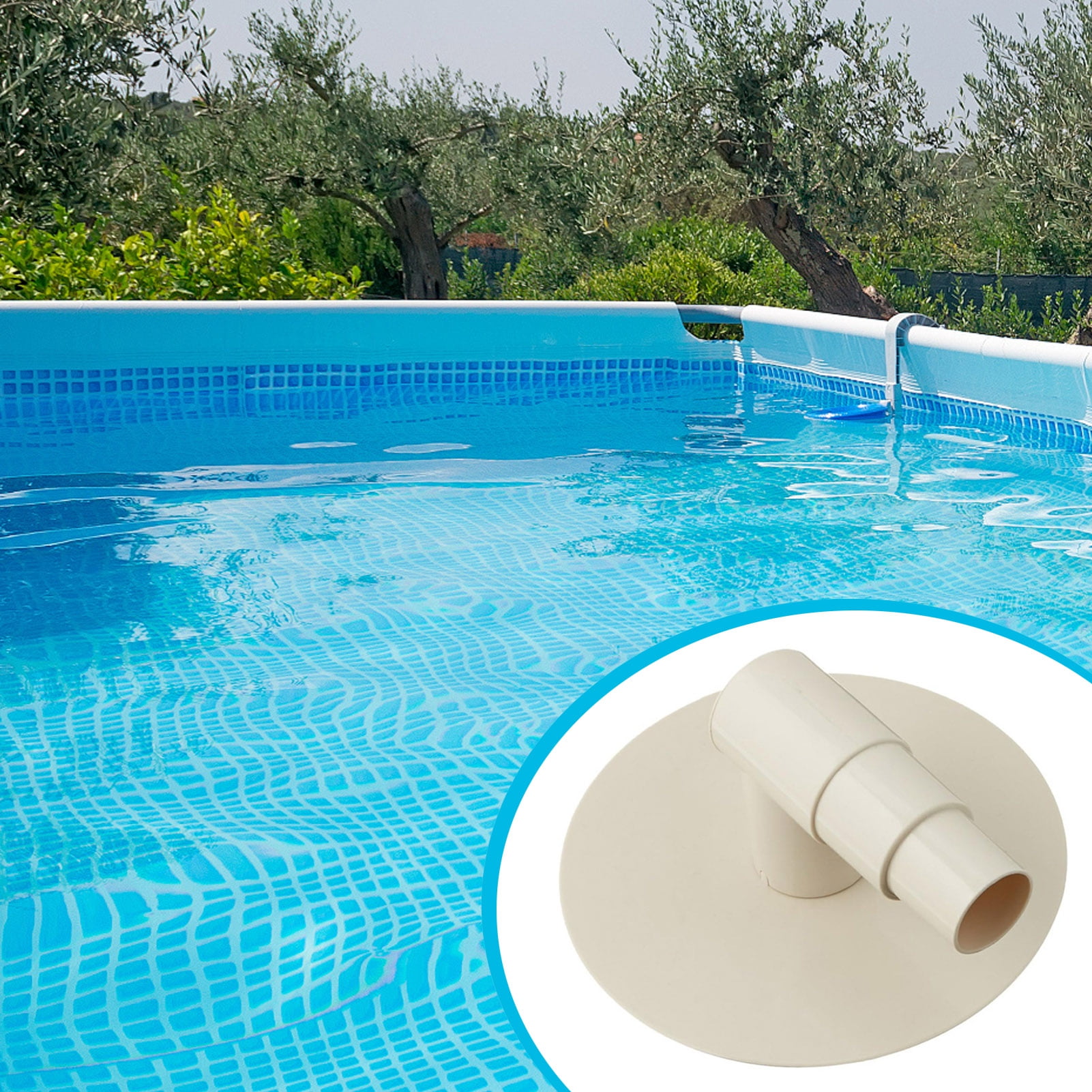 Aruwei Pool Vacuum Adapter Plate Pool Skimmer Adapter with 90-Degree ...