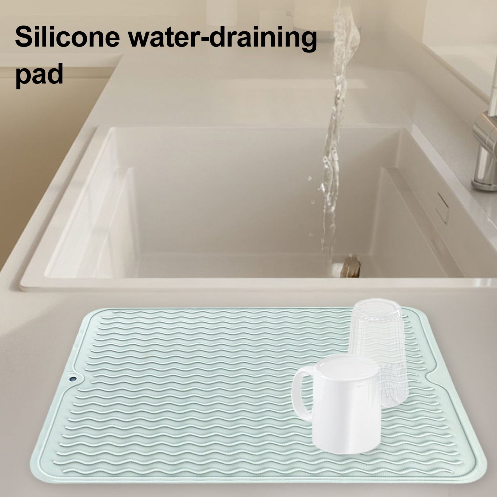 Aruwei Silicone Drain Mat Anti-slip Base Food Grade Easy to Clean ...