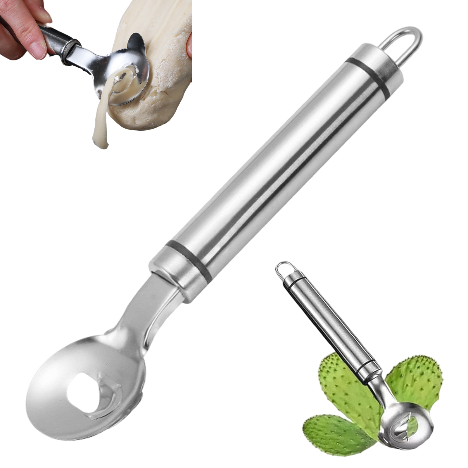 Aruwei Stainless Steel Cactus Peeler Spoon Shaped Design Nopales Peeler ...