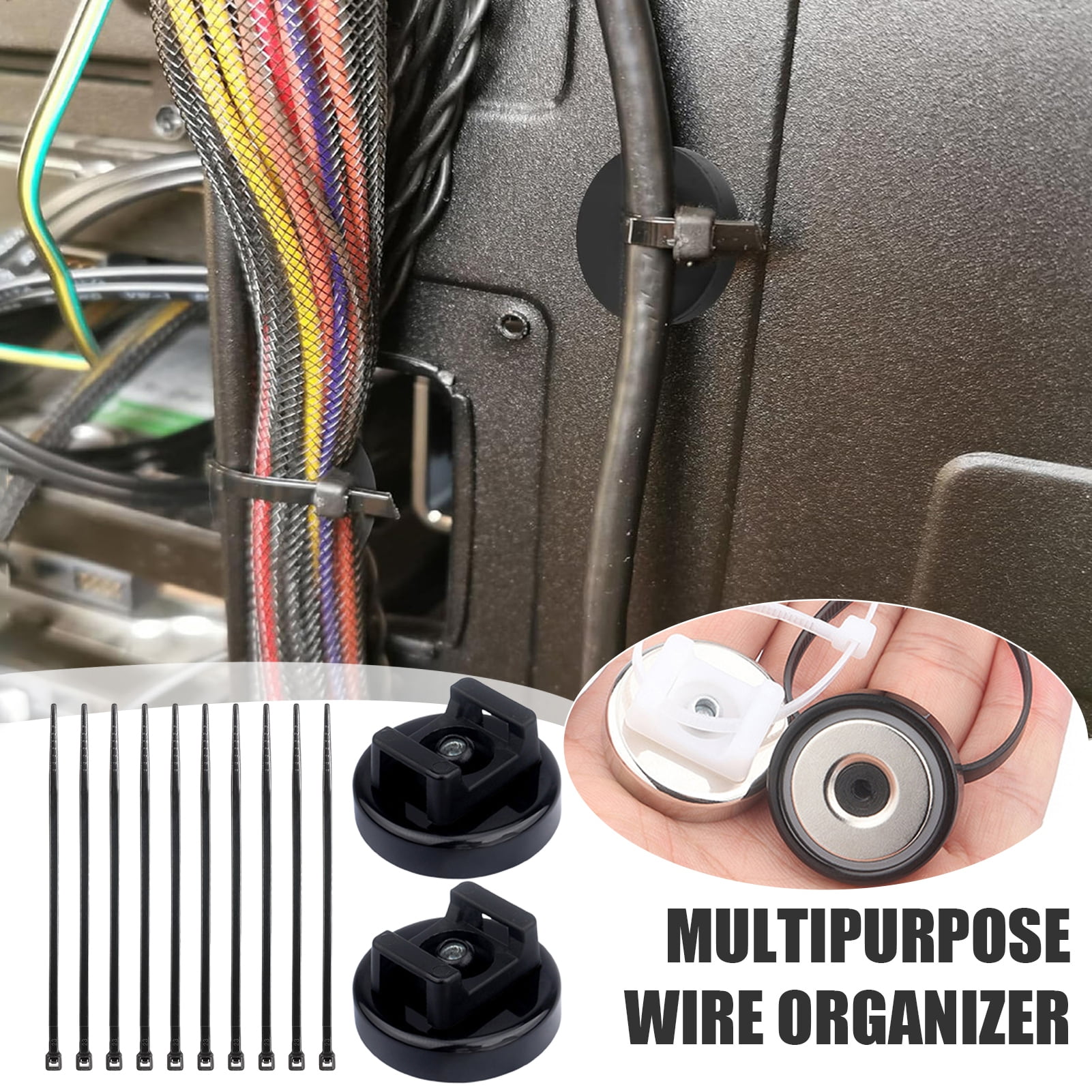 Aruwei Support Holder Magnetic Zip Tie Mounts Base UV Resistant Compact ...