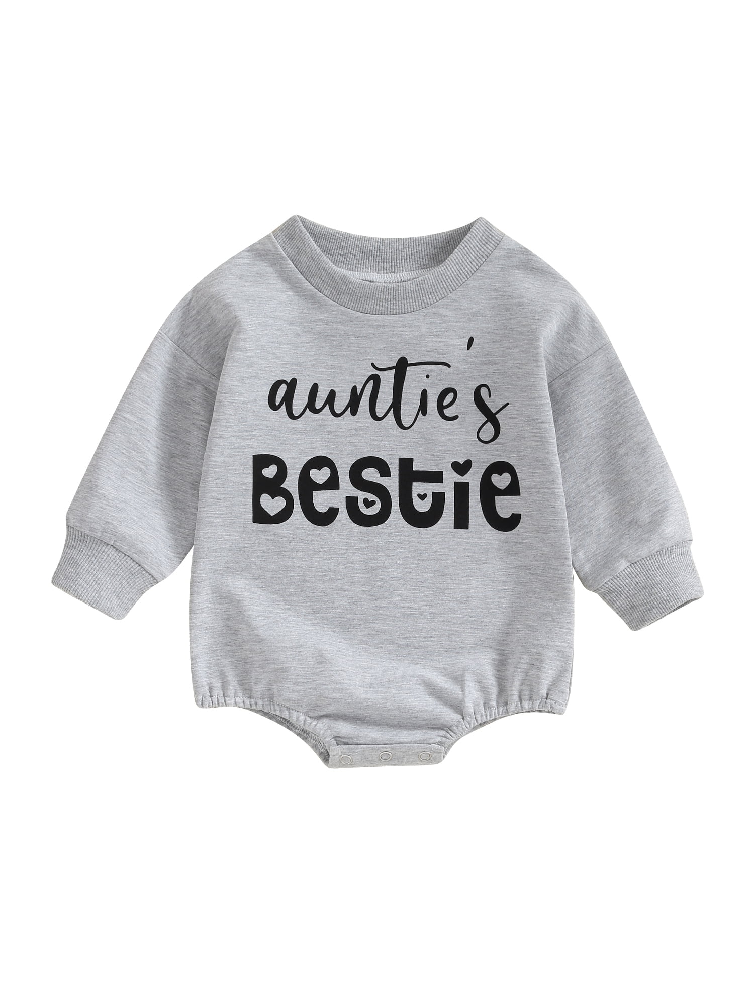 Arvbitana Infant Baby Girl Boy Sweatshirt Romper Long Sleeve Letter Print Loose Jumpsuit Newborn ...