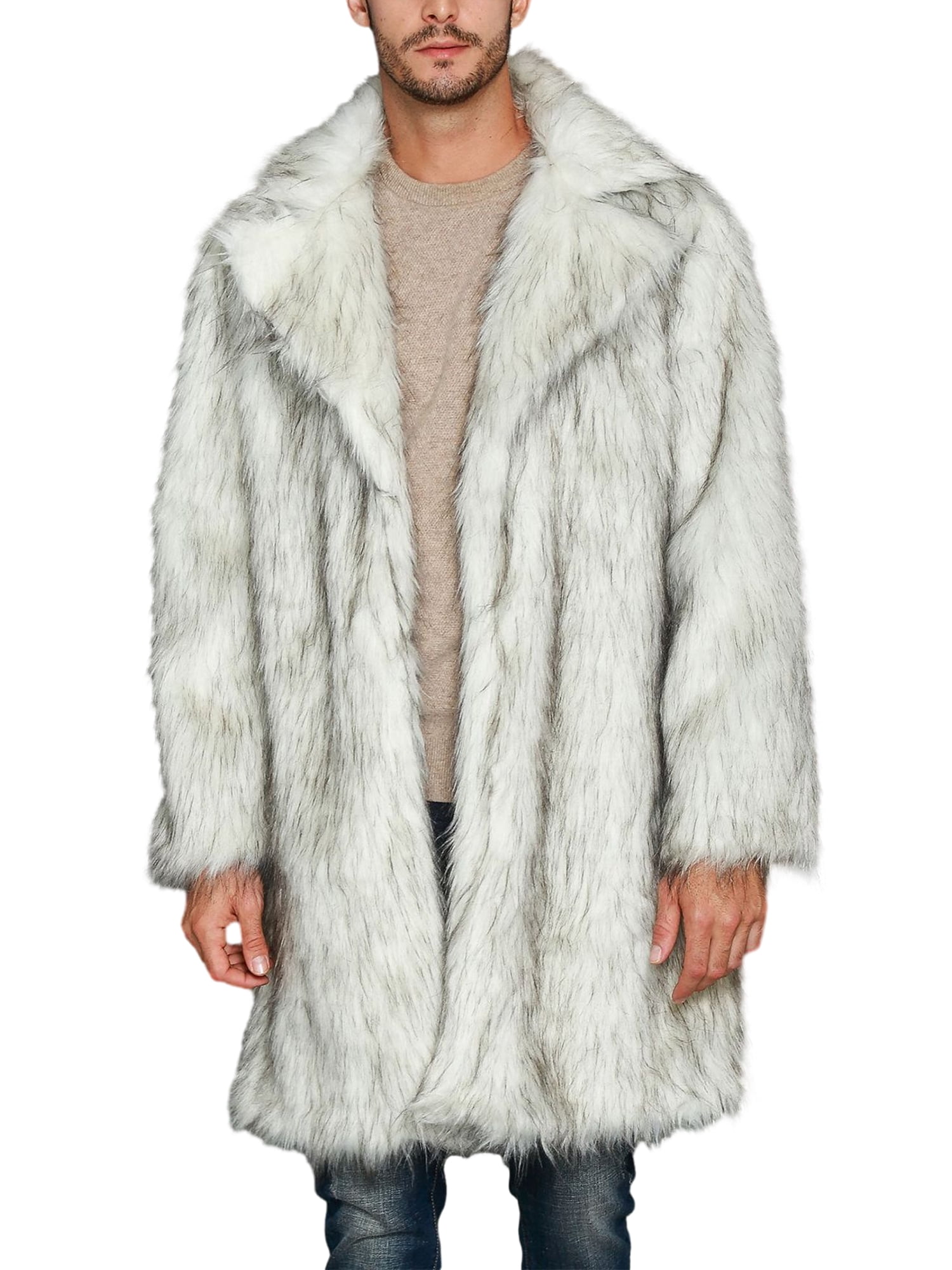 Customer reviews for Arvbitana Men's Faux Fur Jacket Long Sleeve Lapel ...