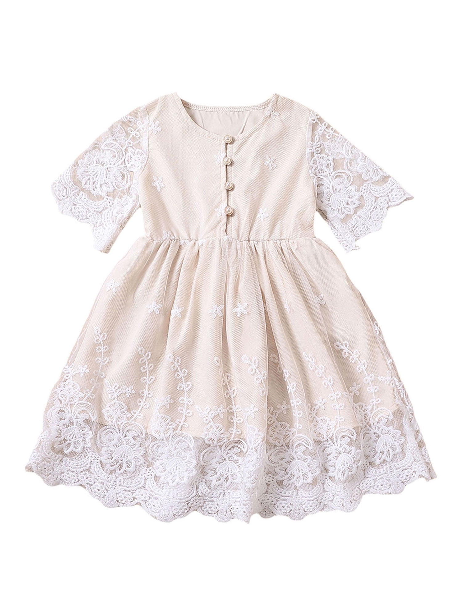 Arvbitana Toddler Girl Short Sleeve Casual Dresses Little Girl Summer ...