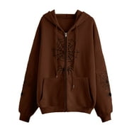 Rhinestone Graphic Hoodie with Head Cover,Oversized Aesthetic Skeleton Skull Jacket Streetwear ...