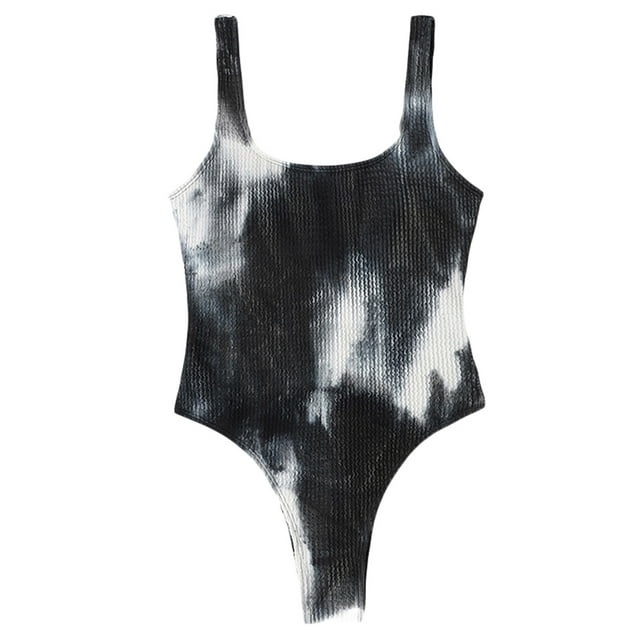 Arvbitana Women's Smocked One Piece Swimsuit Tie Dye Bathing Suit ...