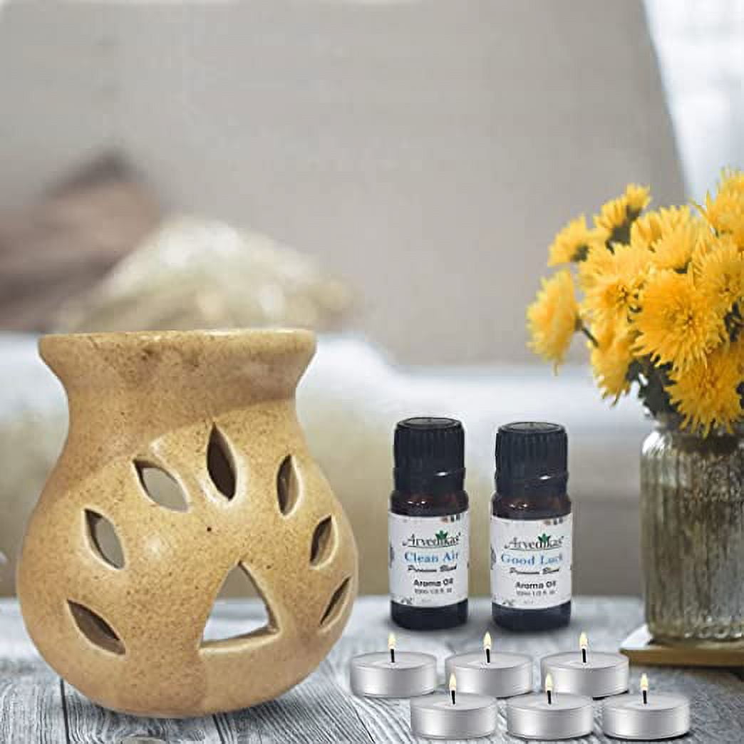 Arvedikas Aroma Diffuser Set with 2 Scented Fragrance Oil & 6 Tealight ...