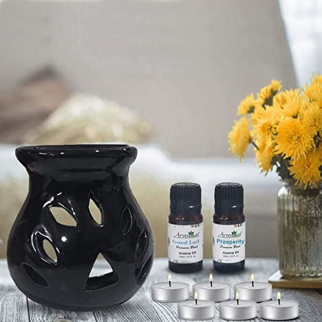 Arvedikas Aroma Diffuser Set with 2 Scented Fragrance Oil & 6 Tealight ...