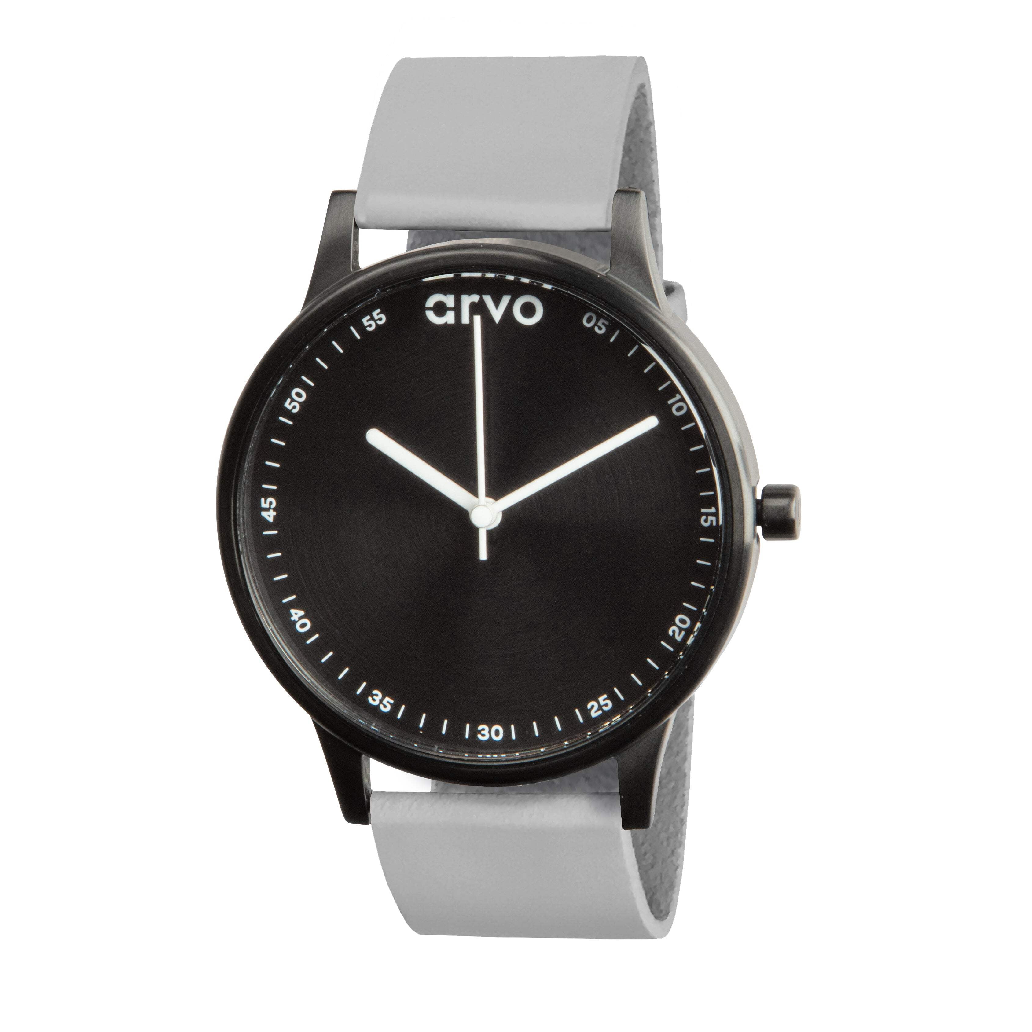 Arvo Time Traveler Watch - 38mm - Gray Leather - Walmart Business Supplies