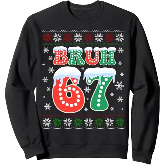 Arvy Brainrot Cringe XmaS Pajamas Unisex Crewneck Sweatshirt - Walmart.com