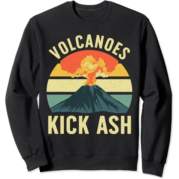 Arvy Cool Volcano Volcanic Ash Volcano Lover Nature Unisex Crewneck ...