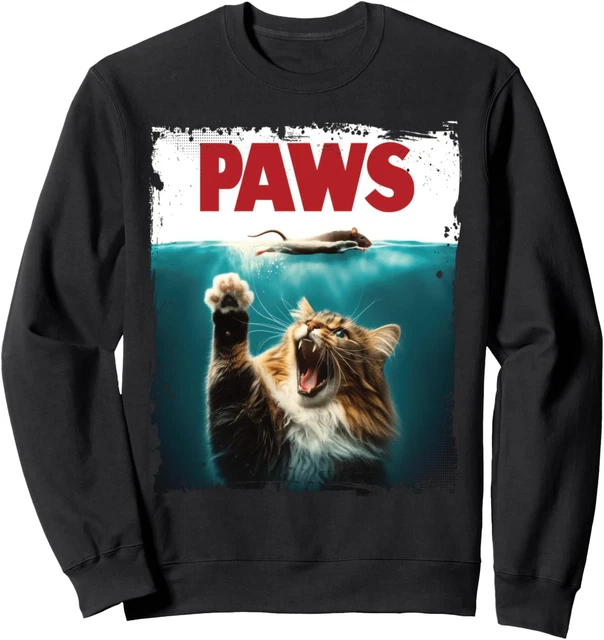 Arvy Cute Paws Cat Chasing Me Kitten Help Unisex Crewneck Sweatshirt ...