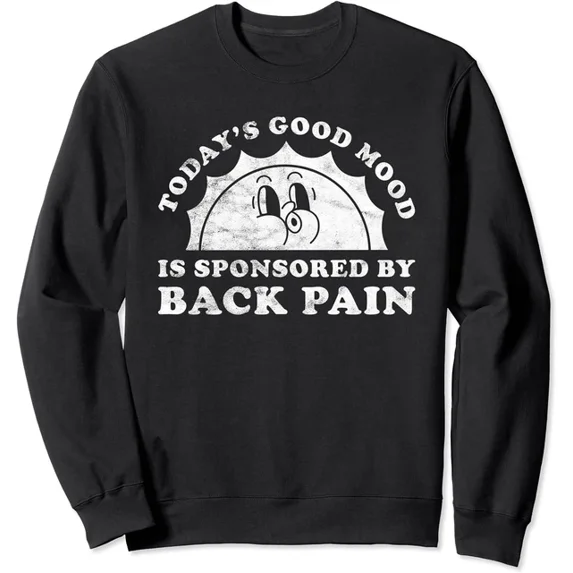 Arvy Cute Retro Vintage Back Pain or Lower Back Pain Unisex Crewneck ...