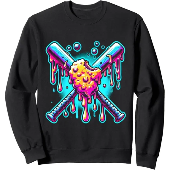 Arvy Drip Chicken Nugget Dripping Cartoon Artwork Unisex Crewneck ...