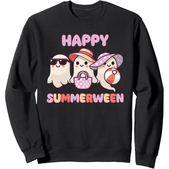 Arvy Ghost Summer Design Unisex Crewneck Sweatshirt - Walmart.com