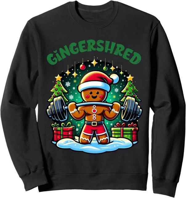 Arvy Gingershred Gingerbread Man Bodybuilding Unisex Crewneck ...