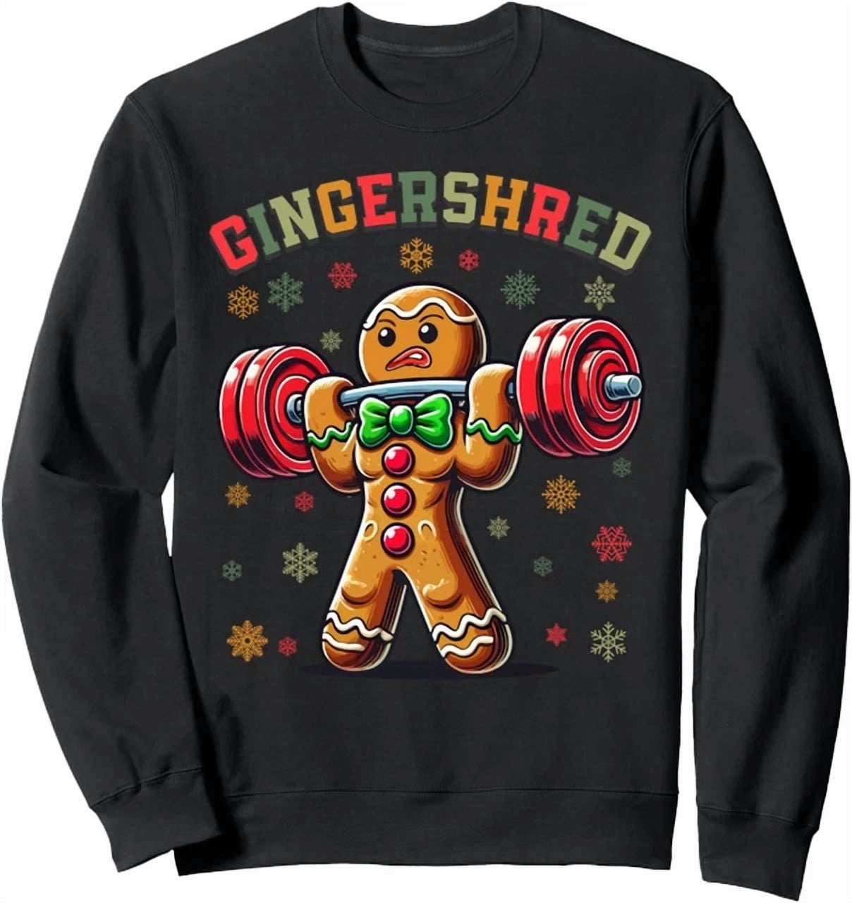 Arvy Gingershred Gingerbread Man Gym Bodybuilding Unisex Crewneck ...