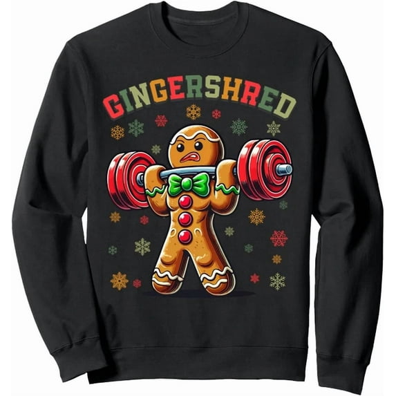 Arvy Gingershred Gingerbread Man Gym Bodybuilding Unisex Crewneck ...