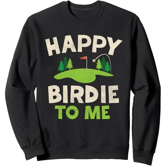 Arvy Golf Birthday Happy Birdie Golfer Happy Golf Unisex Crewneck ...