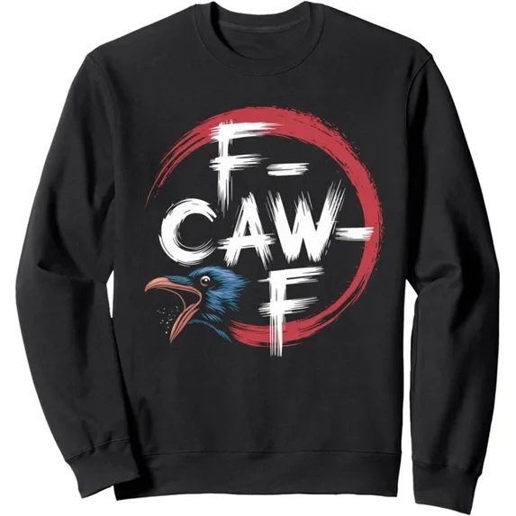 Arvy Gothic Black Crow F Caw F Black Bird Moon Unisex Crewneck ...