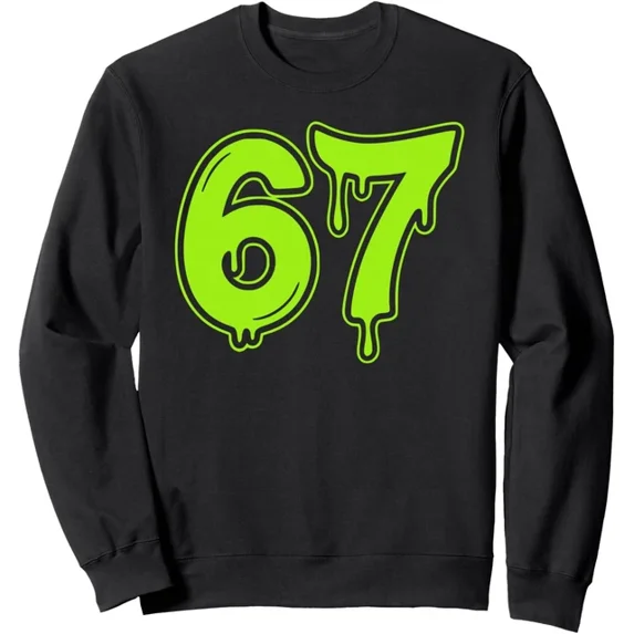 Arvy Graffiti Drip Six Seven 6-7 Unisex Crewneck Sweatshirt - Walmart.com