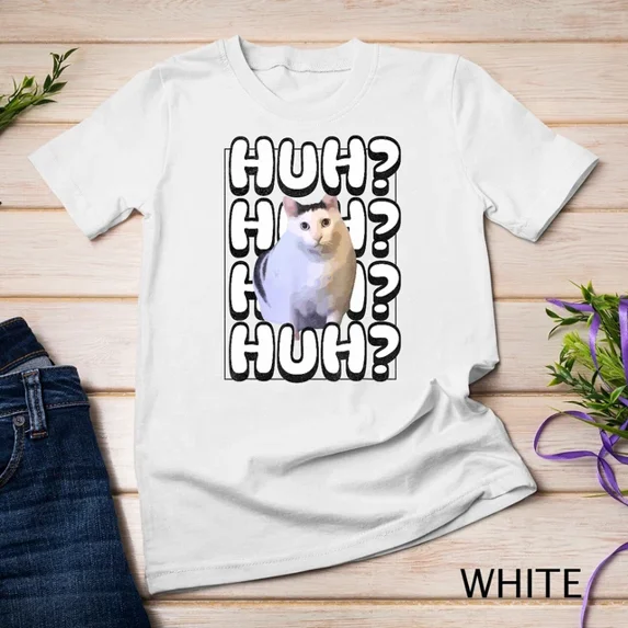 Arvy Huh_ Cat Meme, Popular Internet Meme Cat Day Christmas T-Shirt ...