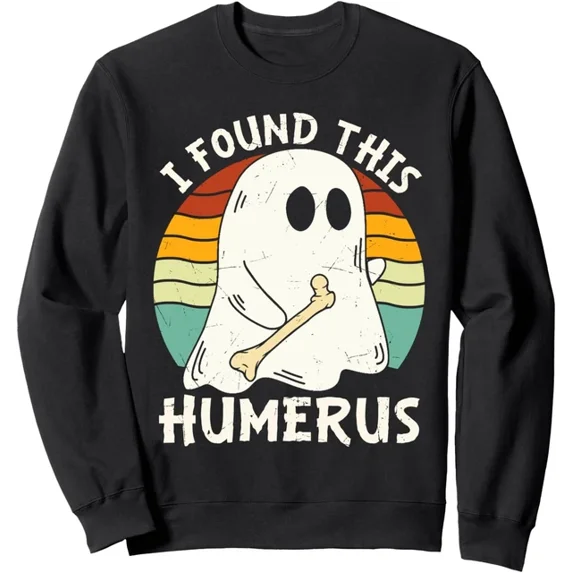 Arvy I Found This Humerus Boo Ghost Unisex Crewneck Sweatshirt ...