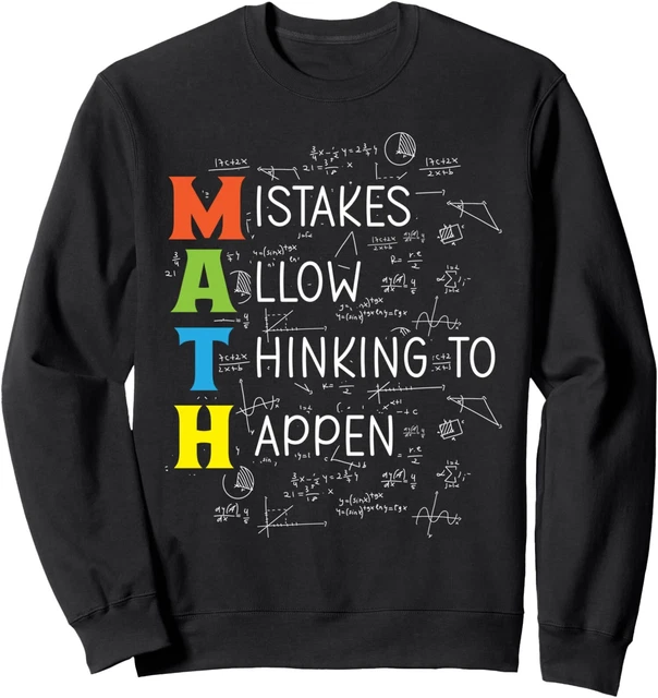 Arvy MATH Mistakes Allow Thinking To Happen Design Unisex Crewneck ...