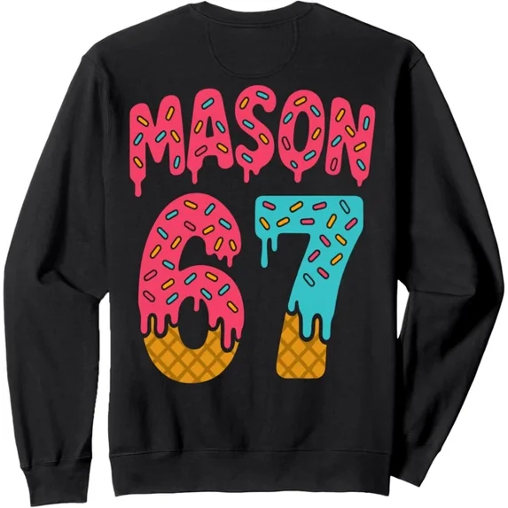 Arvy Mason 67 Ice Cream Six Seven Love Colors Unisex Crewneck Sweatshirt - Walmart.com