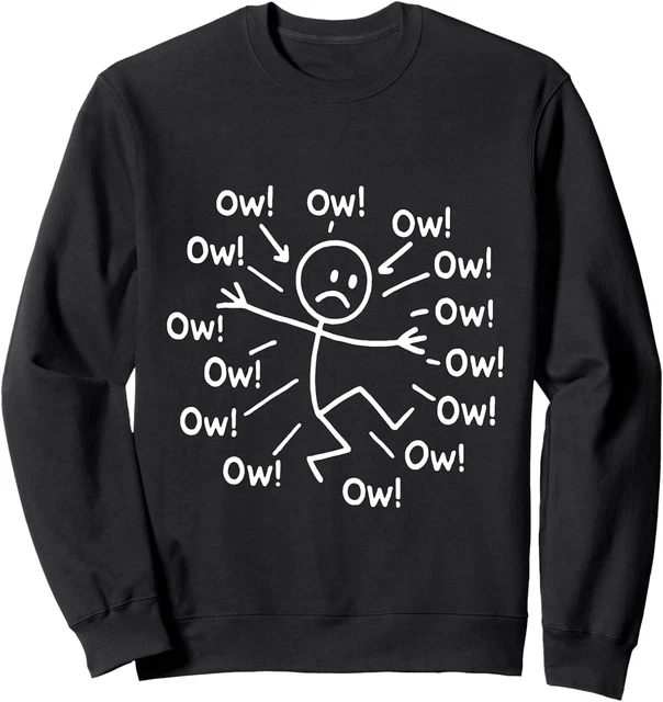 Arvy Ow Ow Ow Ow Ow Ow Character Sad Face Present Unisex Crewneck ...