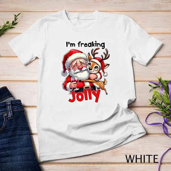 Arvy Santa'S Secret Freaking Jolly Funny Christmas Shirt Unisex T-Shirt ...
