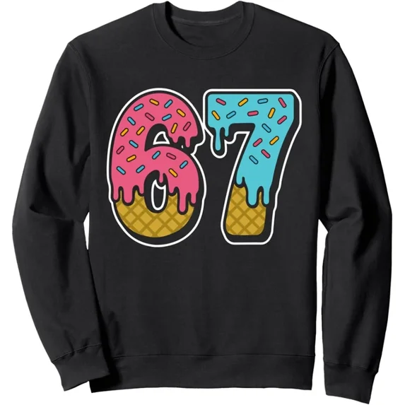 Arvy Seven Gen Alpha Slang Ice Cream Drip Unisex Crewneck Sweatshirt ...