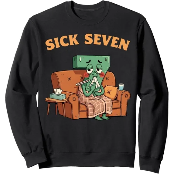 Arvy Sick Seven 67 Fun Wordplay Design Unisex Crewneck Sweatshirt - Walmart.com