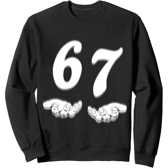 Arvy Six Seven Gen Alpha Slang Unisex Crewneck Sweatshirt - Walmart.com