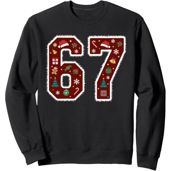 Arvy Six Seven XmaS Design Fun Unisex Crewneck Sweatshirt - Walmart.com