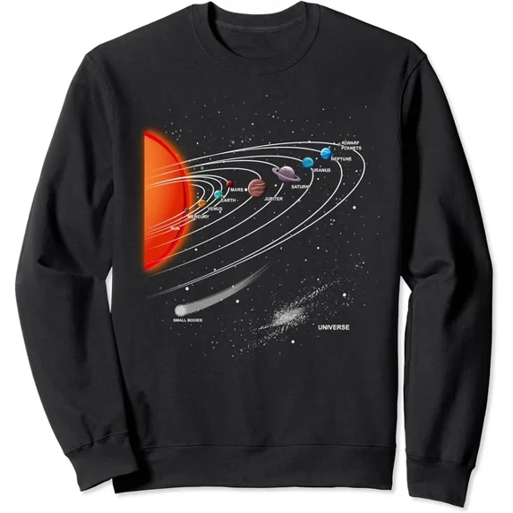 Arvy Solar System Planets Out of Space Astronomy Unisex Crewneck ...