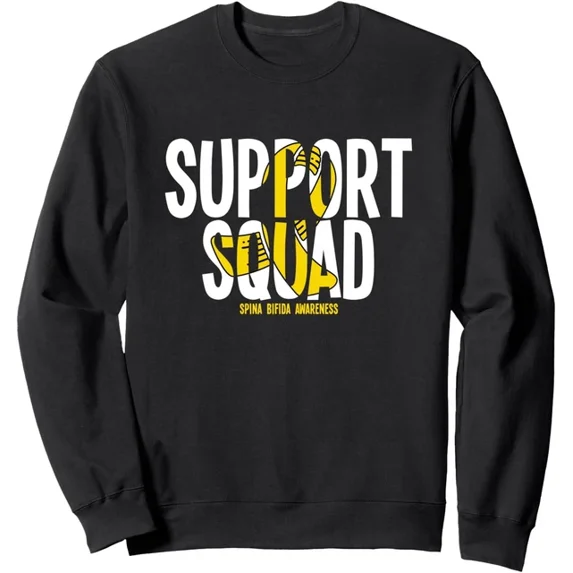 Arvy Support Squad Spina Bifida Awareness Month Unisex Crewneck ...
