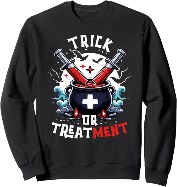 Arvy Trick Or Treatment Nurse Paramedic Doctor Unisex Crewneck ...