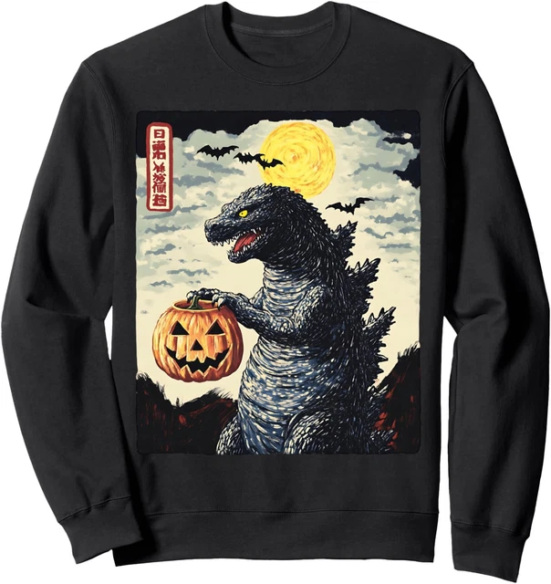 Arvy Vintage Japanese Monster Pumpkin Spooky Fall Unisex Crewneck ...