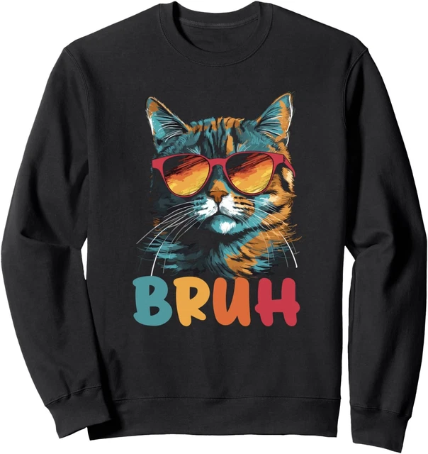 Arvy saying Bruh with Cat Greetings Design Unisex Crewneck Sweatshirt ...