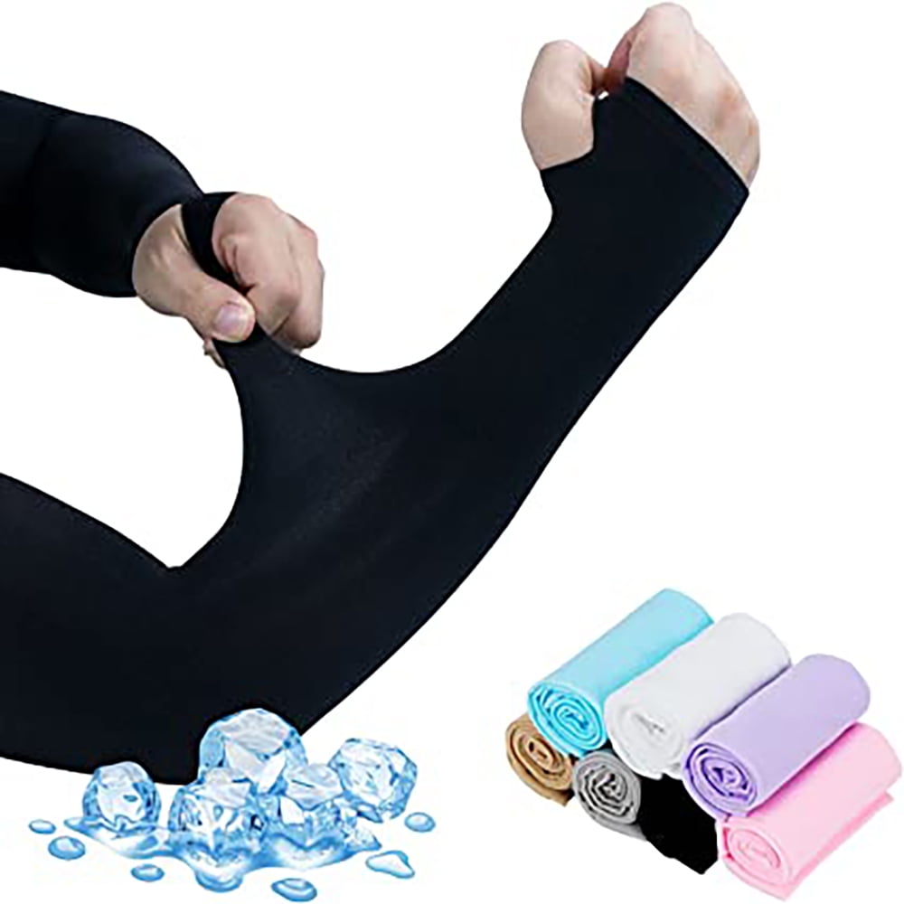 Arwibon 7 Pairs UV Sun Protection Arm Sleeves, Tattoo Cover UP, Sports ...