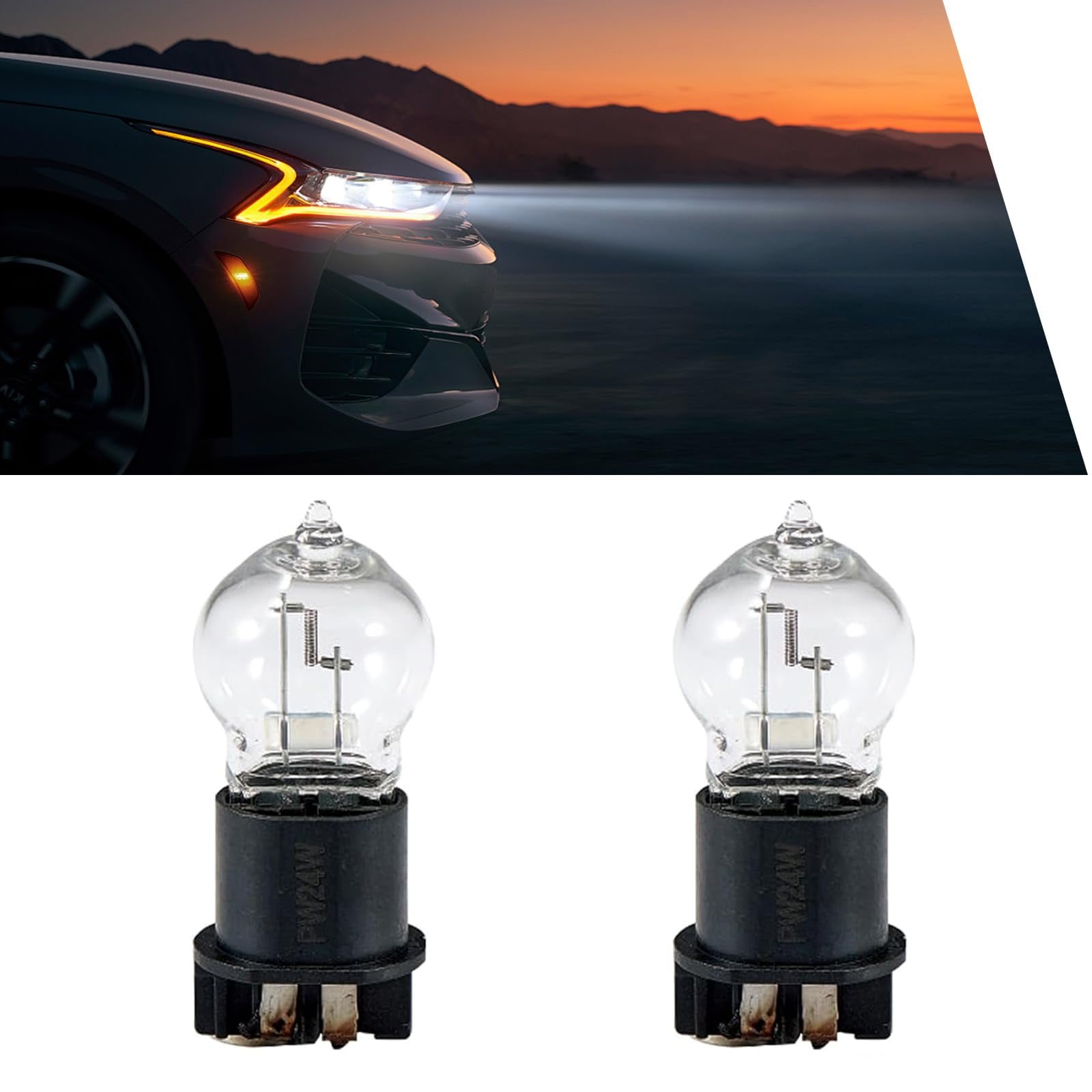 Arwrilt 2 PCS Automotive Halogen Fog Light Bulbs, 4300K Steering Brake ...