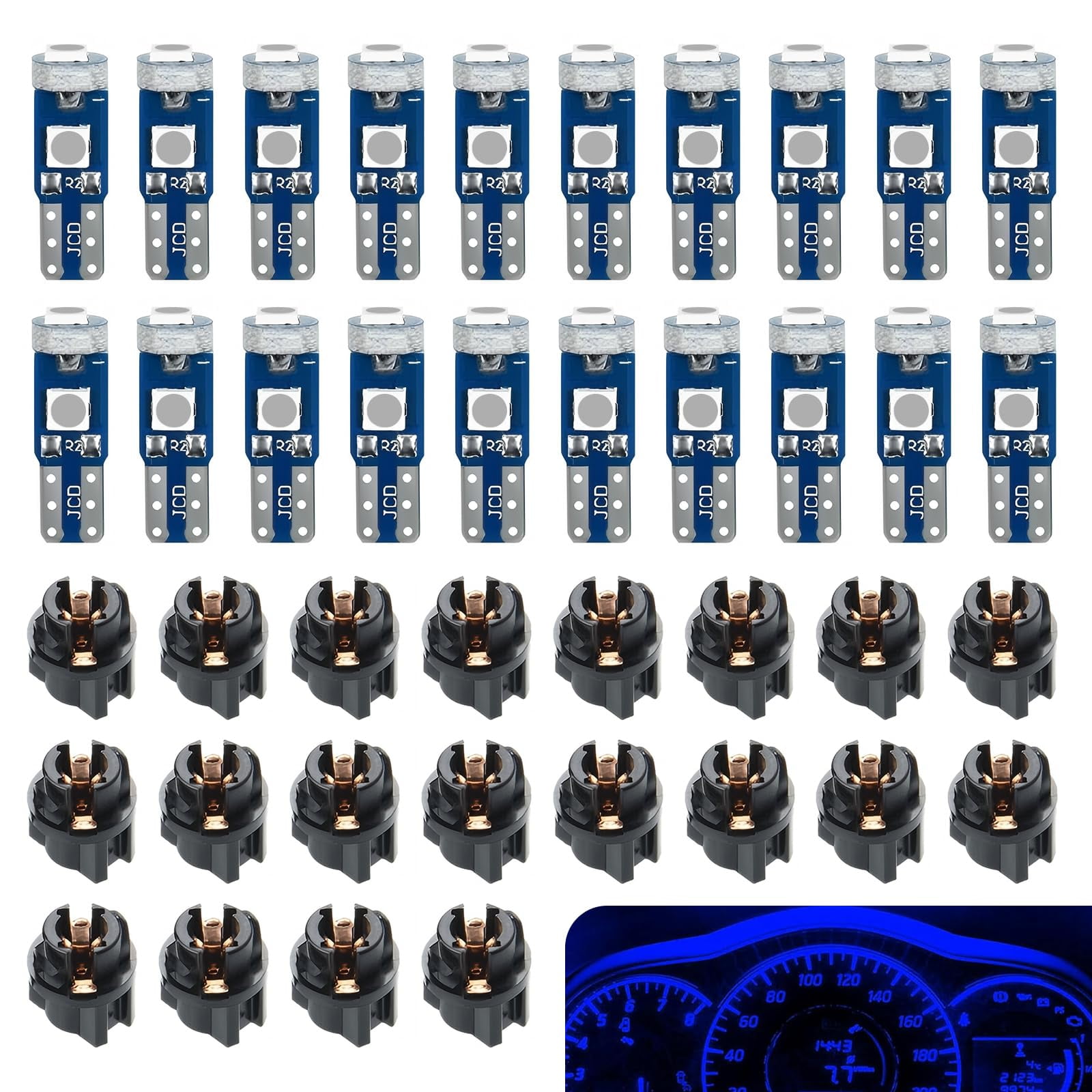 Gauge Cluster Lights 20-Pack T5 LED Instrument Panel Light Bulbs With ...