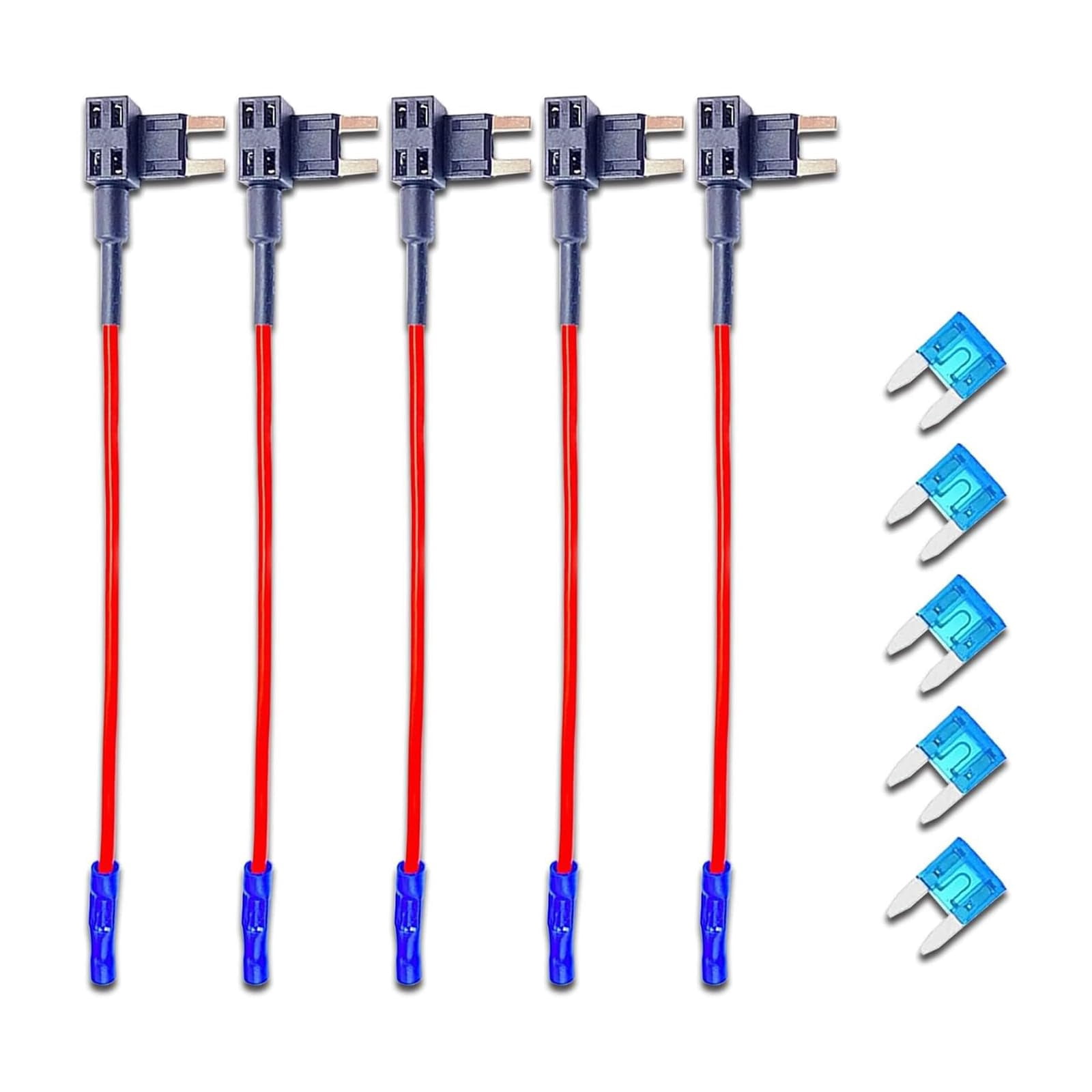 Arwrilt 5 PCS 12V Car Fuse Tap, Mini Add-a-Circuit Fuse Tap Kits with 5 ...