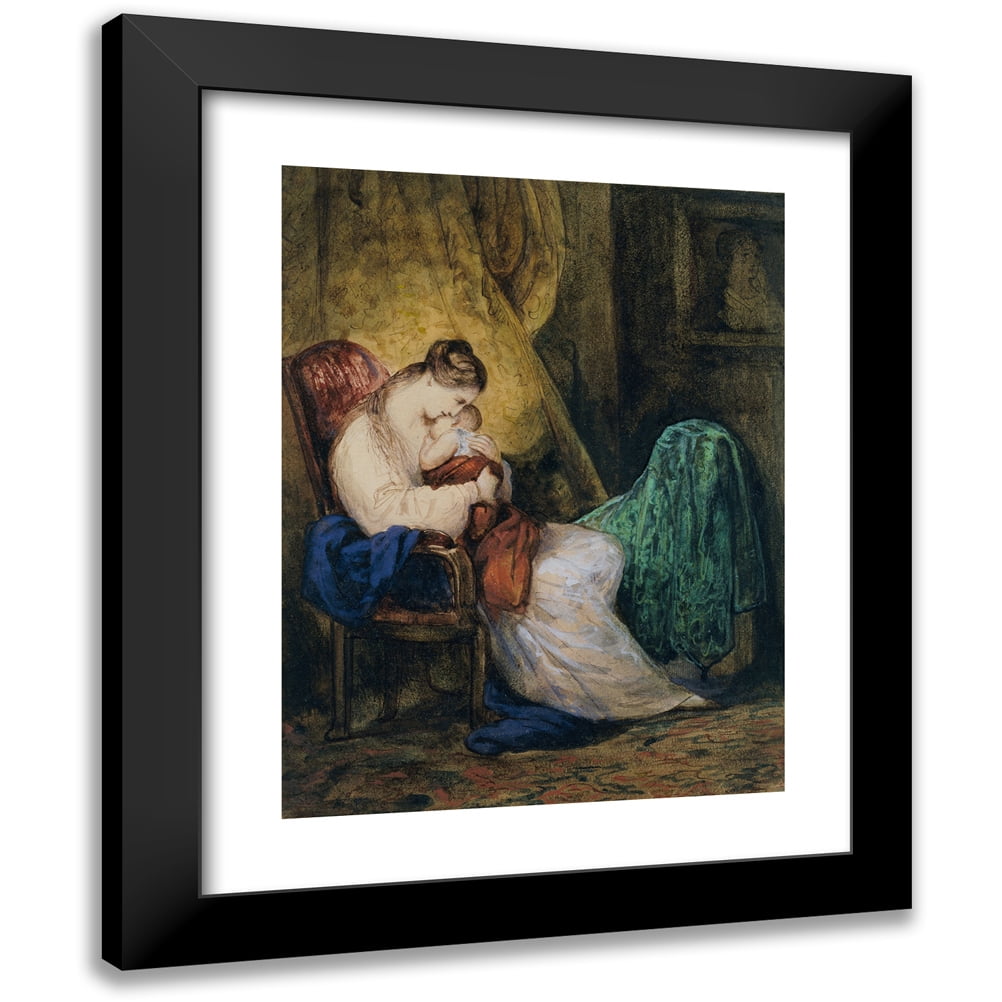 Ary Scheffer 12x14 Black Modern Framed Museum Art Print Titled - Mother ...
