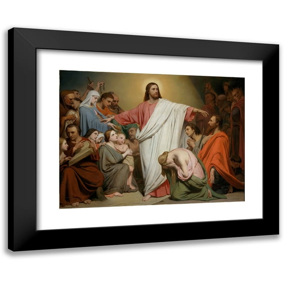 Ary Scheffer 14x11 Black Modern Framed Museum Art Print Titled - Christ Remunerator - Walmart.com