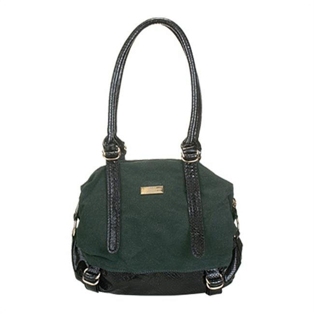 Aryana Adi-16-Grn Chic Green Snake Print Leather Dual Shoulder Strap ...