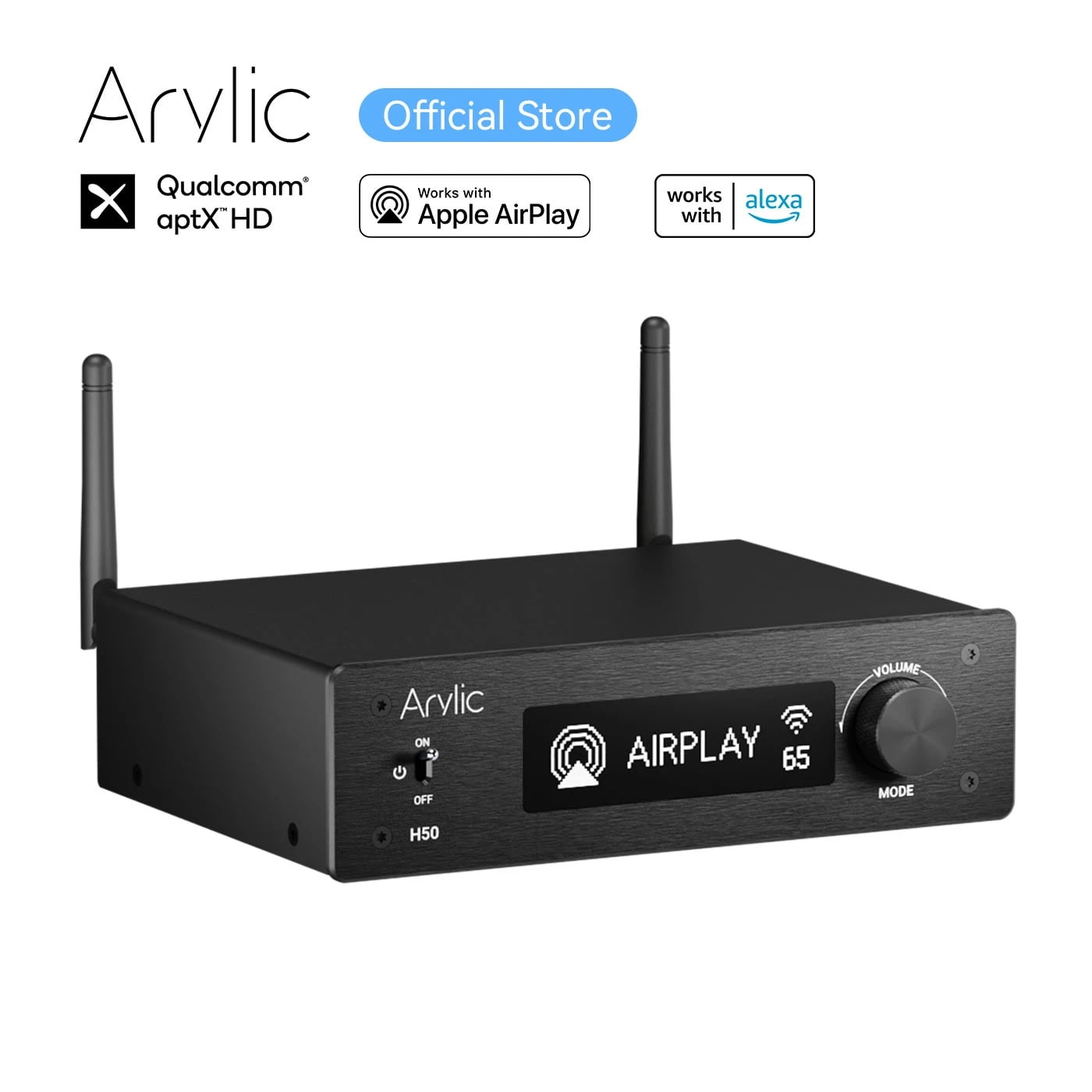 Arylic H50 Wireless 50W x 2 Stereo HiFi Audio Power Amplifier, Retail ...