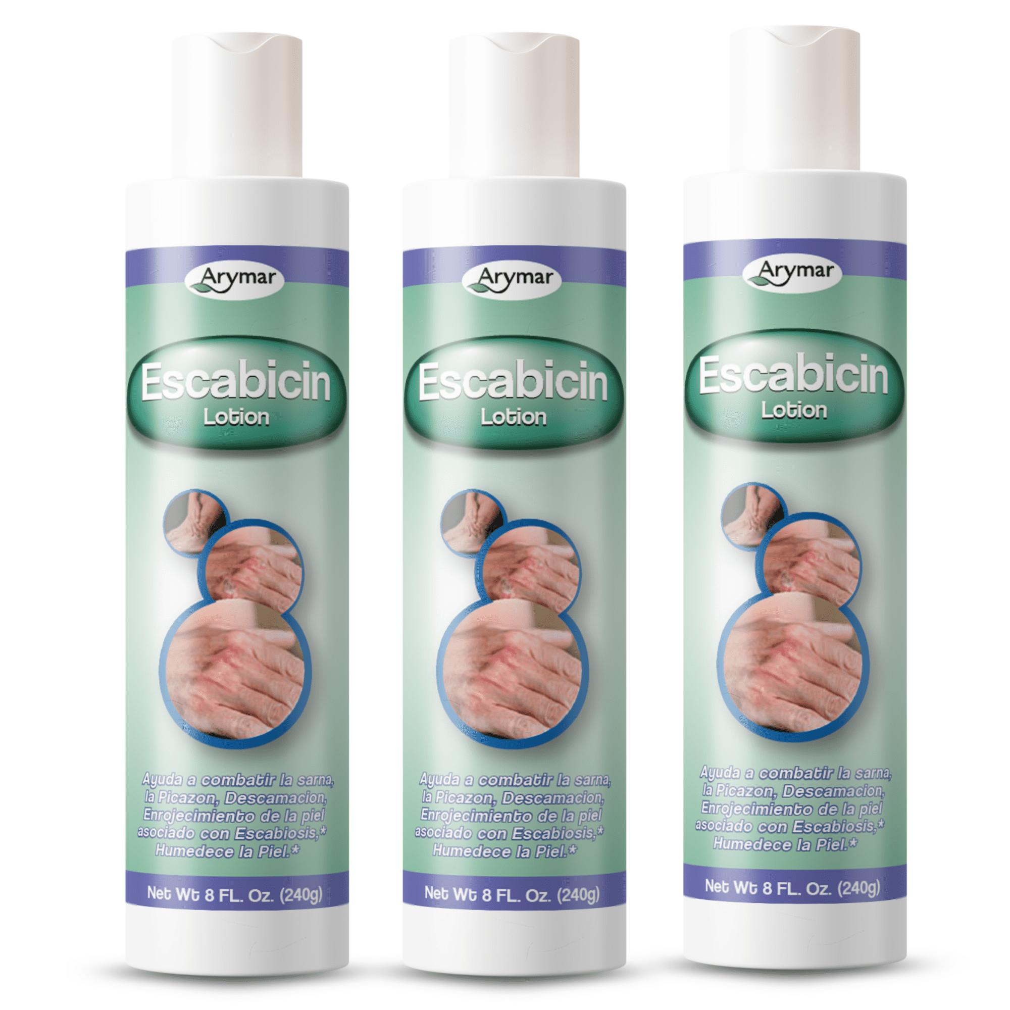 Arymar Escabicin Lotion 8 fl oz – For Scabies & Skin Care (3-Pack ...